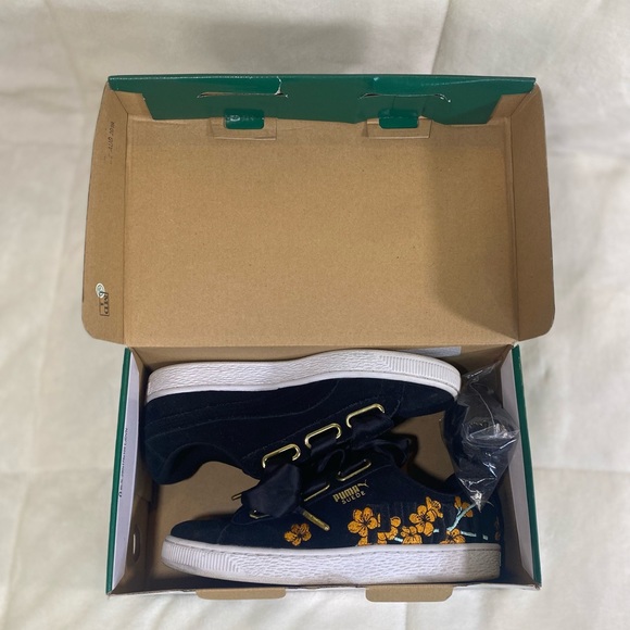Puma | Shoes | Puma Suede Heart Floral Sneakers | Poshmark